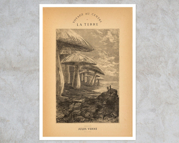 Édouard Riou The Mushroom Forest Jules Verne Fine Art Print – Mabon Gallery